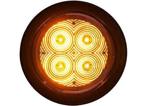 Buyers Products 4 Inch Round Recessed Strobe With Amber Leds And Clear ...