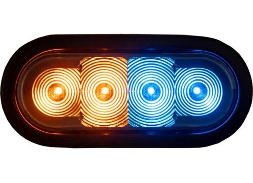 Buyers Products 6 Inch Led Oval Strobe Light With Amber/Blue Leds And ...