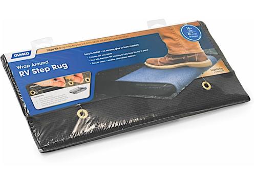 Camco Step Rug Premium Poly. Single Rib W/Uv&Tpe 17.5Inx 18In Gray #CMC ...