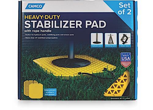 Camco Stabilizer Jack Pad Hd (17.0 X 15.0 Pad) W/Rope Handle 2Pk #CMC ...