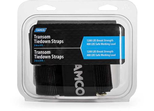 Camco Transom Tie Down Straps 2In X4Ft Bs 1200Lbs 400Lbs Swl (E/F) #CMC ...