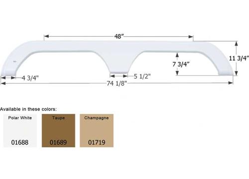 Buy Icon RV Fender Skirt Tandem Thor FS789 Taupe #ICR-01689