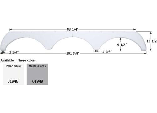 Icon Technologies Limited Rv Fender Skirt Triple Thor Fs1948 Metallic ...