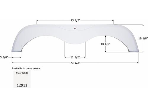 Icon Technologies Limited Rv Fender Skirt Tandem Skyline Fs2911 Polar ...