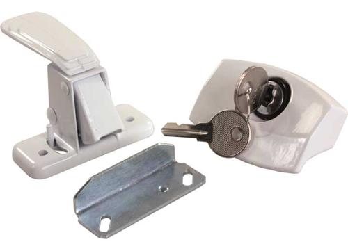 Jr Products Camper Door Latch Locking White #JRP-11685 - Rv Parts and ...