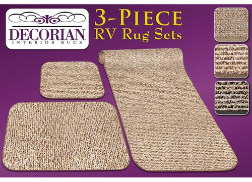 Prest-O-Fit 3 Piece Rv Rug Set With 6Ft Hall Runner (Style A) Butter ...