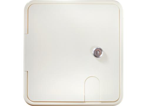 Rv Designer Large Locking Cable Hatch Rectangular Polar White 8.5In X ...