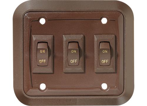 Rv Designer Wall Plate Switch Triple 3.53In X 4In On/Off Spst Includes ...