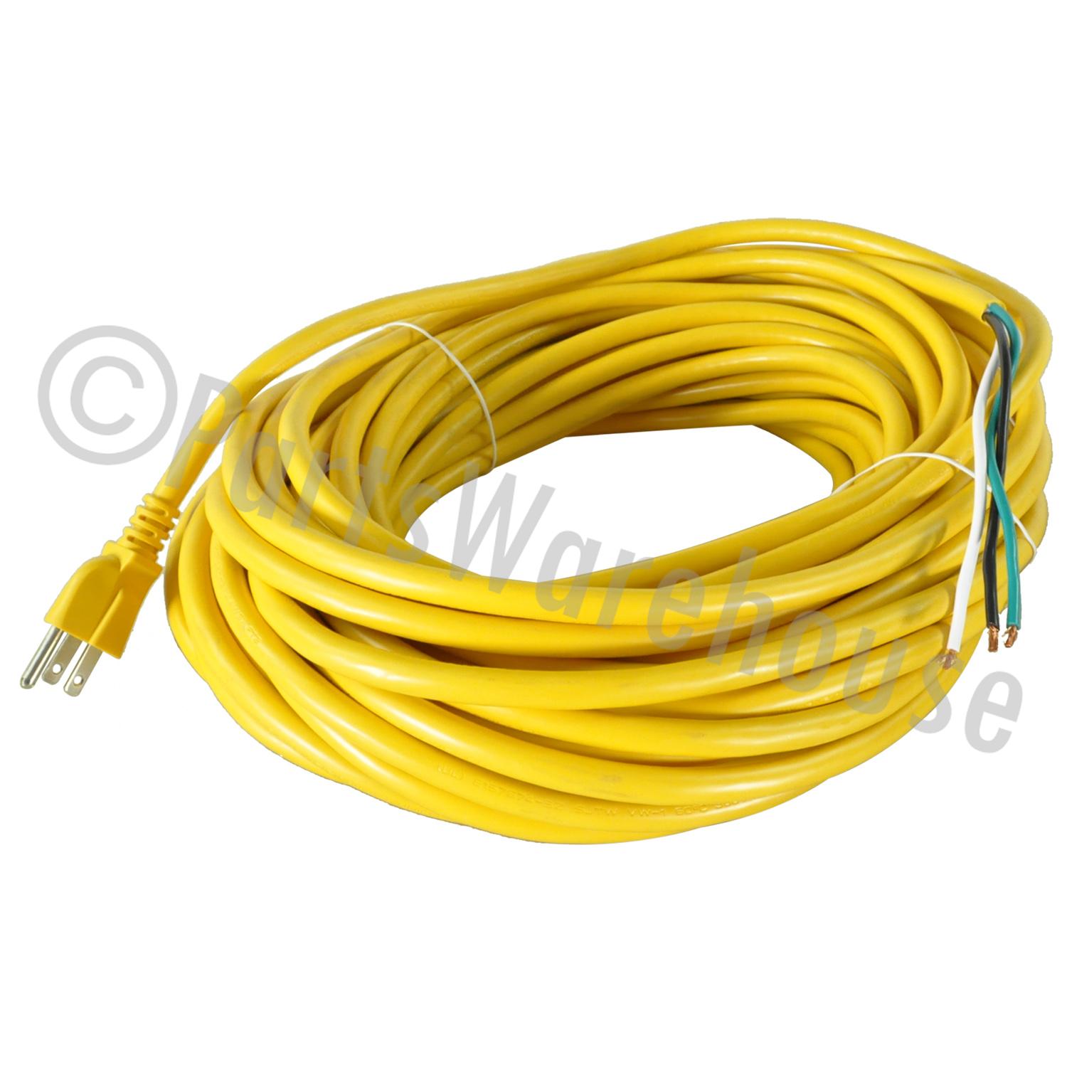 Cord Power(115V)14/3 75 (Male Plug)Yellow Cm-Wav #TAC-19473 - Vacuum ...