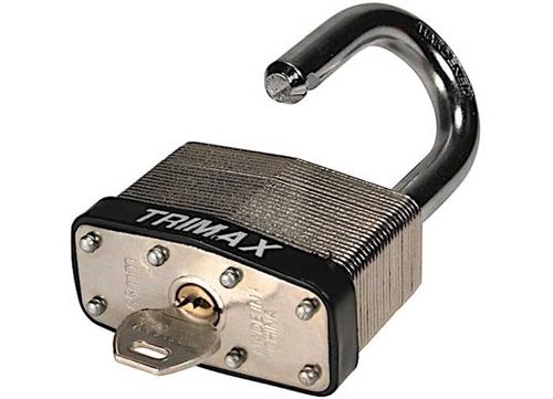 Trimax Locks Dual Locking 30mm Solid Steel Laminated Padlock W/ #WYE ...
