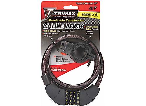 Trimax Locks Medium Security Combination Lock W/Bracketcoiled 72In L X ...