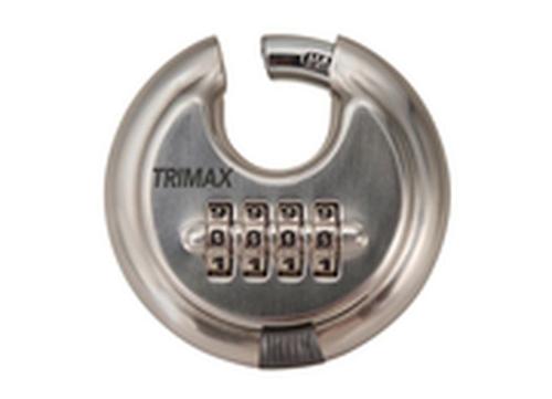 Trimax Locks Trimax Stainless Steel 70mm Round Disc Padlock With ...